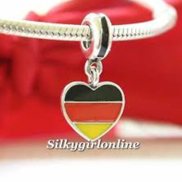 Pandora | Jewelry | Pandora Germany Heart Flag Charm 79545enmx | Poshmark